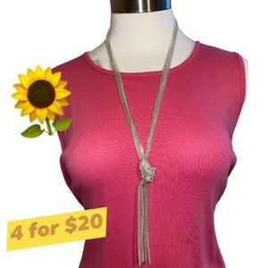 Icing | Accessories | Icing Silver Knotted Long Pendant Necklace | Poshmark